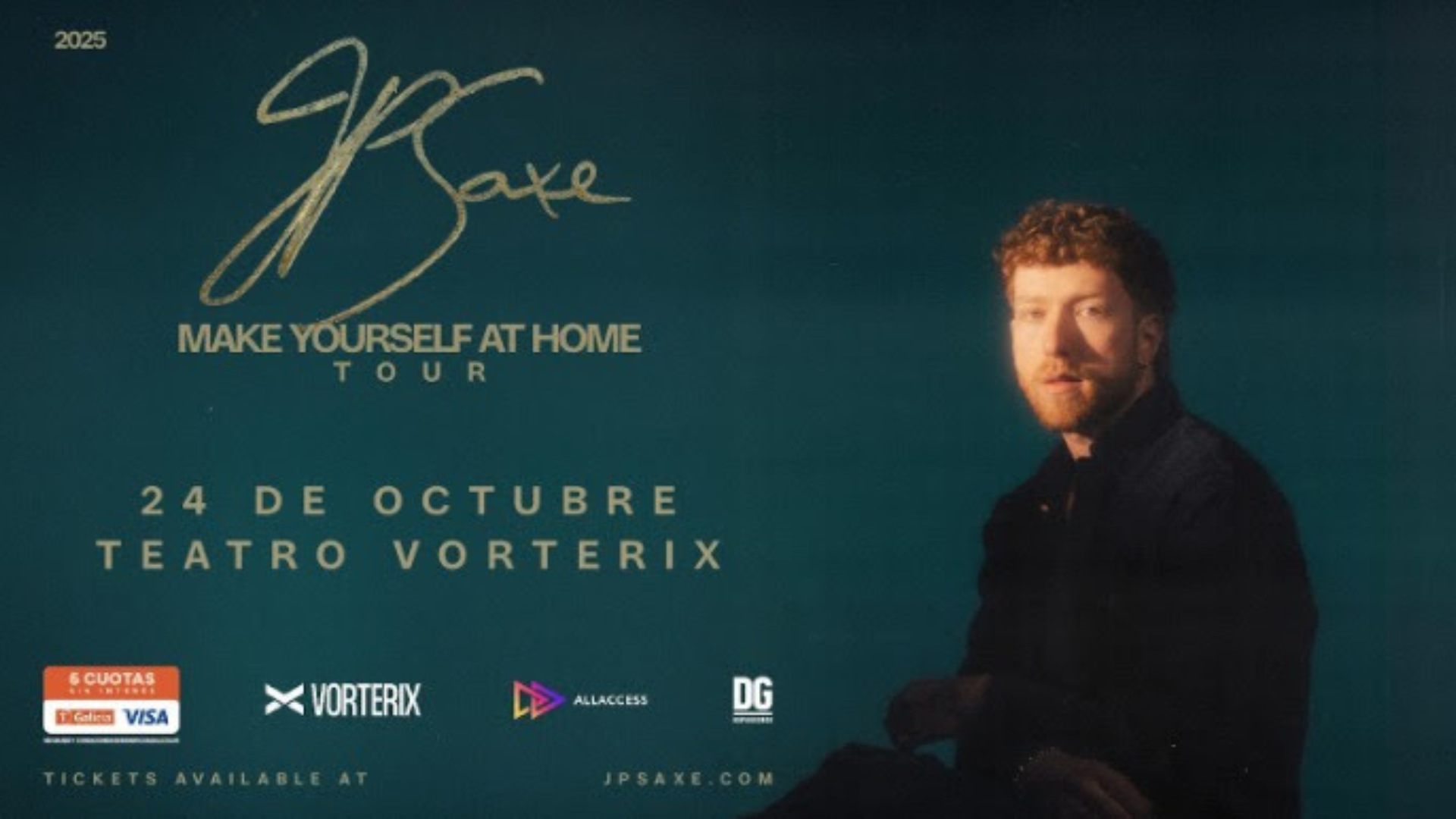 JP Saxe llega por primera vez a Argentina - La Coope 102.7